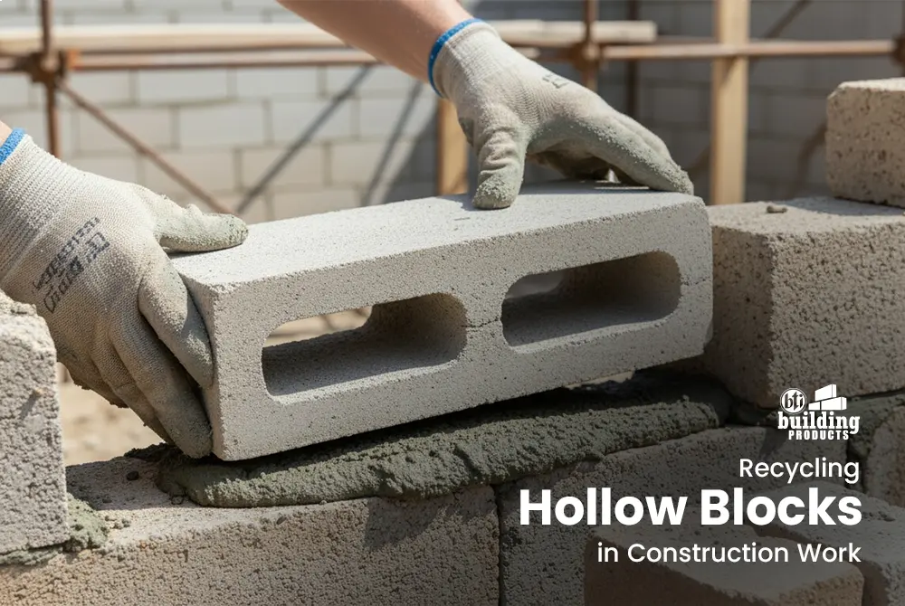 Recycling Hollow Blocks in Construction Work